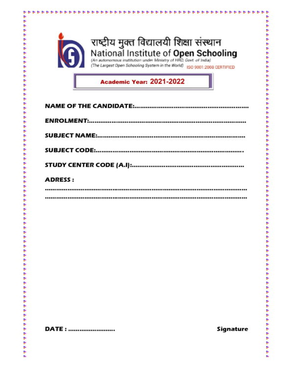 Nios Accountancy-320 Handwritten Solved Assignment-English Medium Nios Accountancy-320 Handwritten Solved Assignment-English Medium