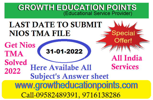 Submit online Nios solved assignment file for current session 2021-2022 For April exam Last date ...
