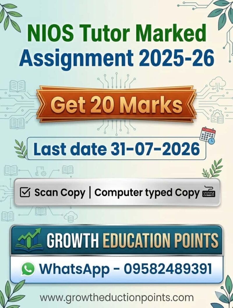 Best NIOS Handwritten Assignment 2025-26 PDF | Buy Now nios assignment ...